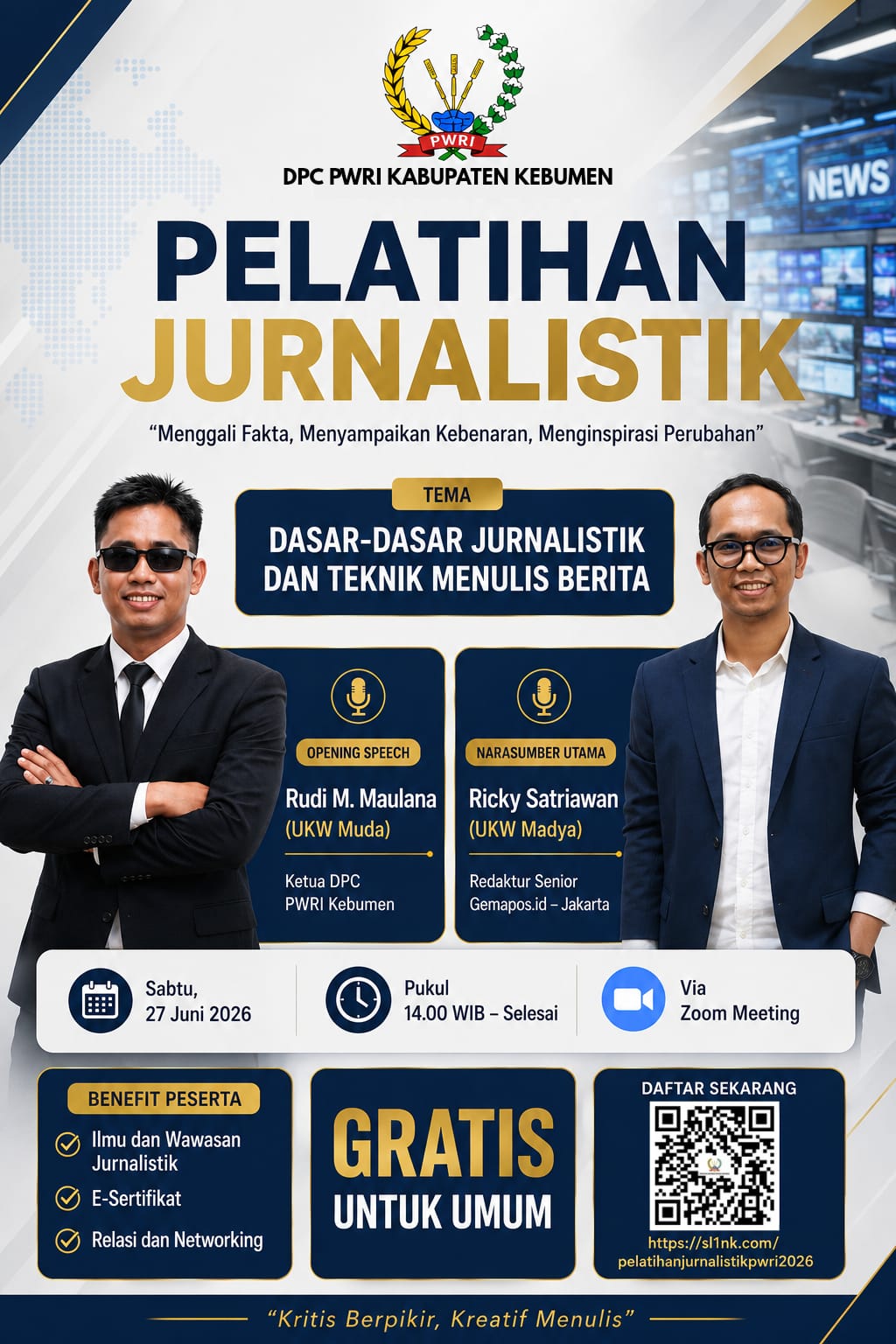 “Menggali Fakta, Menyampaikan Kebenaran”, PWRI Kebumen Gelar Pelatihan ...